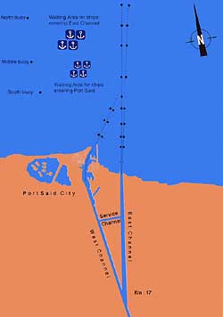 Map of Port Said Approaches